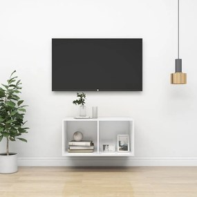 Nástěnná TV skříňka bílá 37 x 37 x 72 cm dřevotříska