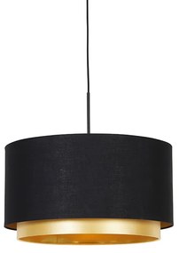 Moderní závěsná lampa černá se zlatým duo stínem 47 cm - Combi