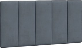 Postel s matrací Hanko tmavě šedá 100 x 200 cm samet 3208581