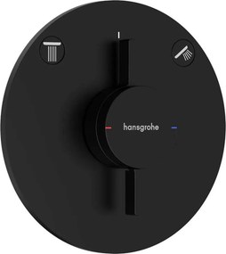 Hansgrohe - Baterie pod omítku, pro 2 spotřebiče, matná černá 75418670ROZ3