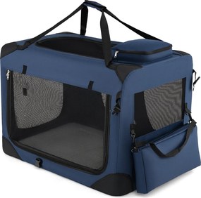 Costway Přepravka pro psy skládací přenosný přepravní box pro psy se síťovými