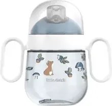 Little Dutch Hrnek s pítkem 200 ml Forest Friends modrá / od 6 měsíců