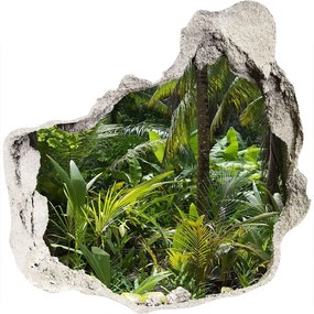 Wallmuralia Samolepící díra nálepka Tropický les 75x75 cm