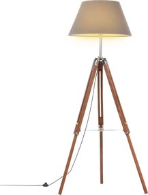 vidaXL Stojací lampa stativ masivní teakové dřevo 141 cm [288075] Barva: Hnědo-černá