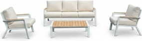 Sada zahradního nábytku pro 5 osob Houseland Porto bílá/béžová