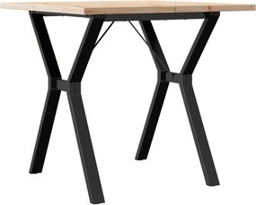Jídelní stůl s Y rámem 80 x 80 x 75,5 cm borové dřevo a ocel 3282783