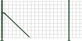 Drátěný plot s přírubami zelený 0,8 x 10 m 154176