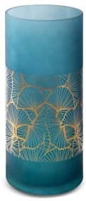 SKLENĚNÁ VÁZA LIMITED COLLECTION MUSA 15X35 CM TMAVĚMODRÁ/ZLATÁ