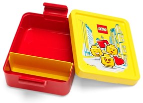 Set žluto-červeného svačinového boxu a lahve na pití LEGO® Iconic