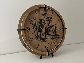 Li-Go "Sloni" Dřevěné hodiny 32 cm provedení povrchu: dub světlý