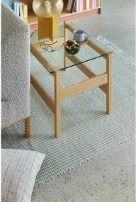 Konferenční stolek se skleněnou deskou v přírodní barvě 52x66 cm Ledge – Hübsch