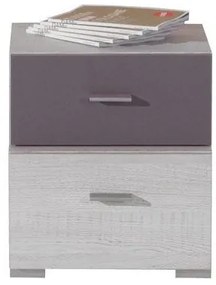 Meblar Noční stolek Next NX17 Barva: borovice bělená/viola