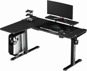 ULTRADESK WINGER černá / Herní elektrický nastavitelný stůl / 155 x 60