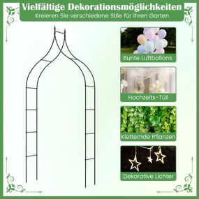 Costway Rose arch kovový zahradní oblouk v gotickém stylu oblouková růže