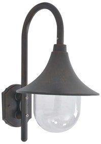 Zahradní nástěnná lampa E27 42 cm hliníková bronzová