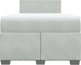 Box spring postel s matrací světle šedá 120 x 200 cm samet 3286276