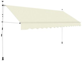 Ručně zatahovací markýza 400 cm krémová
