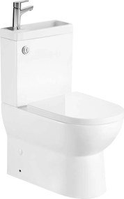 Aqualine Jalta Hygie - WC kombi s umývátkem, Rimless, vario odpad, bílá PB103H