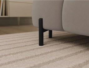 Světle hnědá sametová rozkládací rohová pohovka (pravý roh/do "U") Feraria – ELTAP
