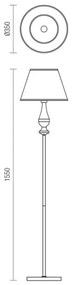 Redo 02-714 - Stojací lampa FABIOLA 1xE27/42W/230V