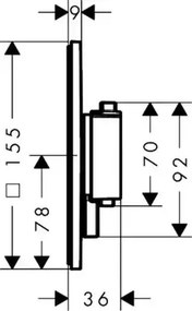 Hansgrohe - Termostatická baterie pod omítku, pro 2 spotřebiče, chrom