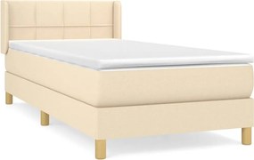 Box spring postel s matrací krémová 100 x 200 cm textil 3130254