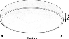 Rabalux Stříbrné stropní LED svítidlo Octav2 400mm 24W 71135