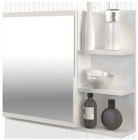 Shoptop Koupelnové zrcadlo s poličkou LUMO pravé - bílé