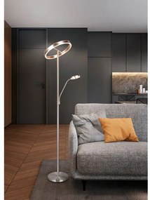 LED stojací lampa ve stříbrné barvě (výška 180 cm) Willis – Trio