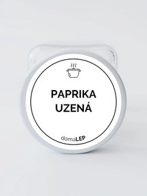 Samolepka na kořenky PAPRIKA UZENÁ bílá 5 cm tučné písmo