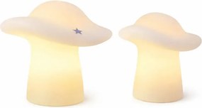LED svíčky z pravého vosku na baterky, houby, bílá, sada 2 ks, 10 × 8,5 cm a 12 × 9 cm, CR2032