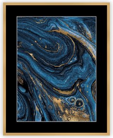 Obraz Abstract Blue&amp;Gold II 40 x 50 cm