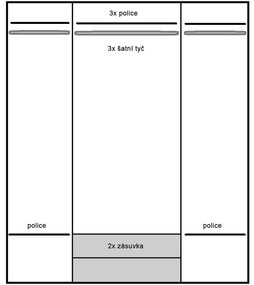 INDIANAPOLIS s | šatní skříň I-18 | 178 cm | jasan světlý