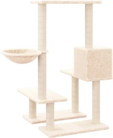 Škrabadlo pro kočky se sisalovými sloupky krémové 94,5 cm 171639