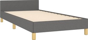 Rám postele bez matrace tmavě šedá 80 x 200 cm textil 3125253