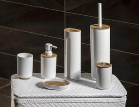 BISK Erga SNOW, toaletní WC kartáč na postavení, bílý-hnědý, ERG-07582