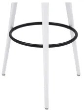 Kulatá bílá stolička GREGOR