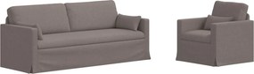 Set pohovek 2 ks Taupe textil 3407585