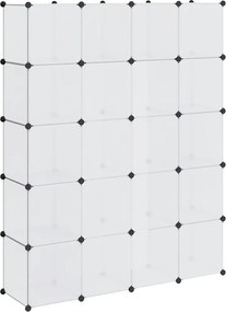 Modulární skříň se 14 přihrádkami bílá 37 x 146 x 180,5 cm 240500