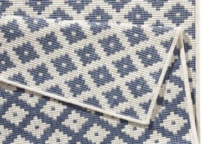 NORTHRUGS - Hanse Home koberce Kusový koberec Twin-Wendeteppiche 103128 blau creme – na ven i na doma Rozměry koberců: 80x350