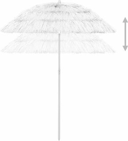 Plážový slunečník Hawaii bílý 180 cm 314700