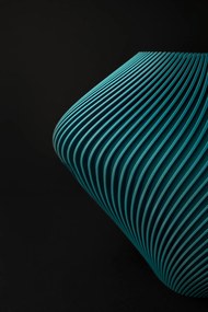 VÁZA TORACE - S jedinečným designem, transformative teal