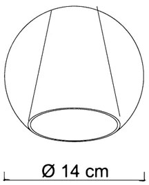 Sikrea 3748 Emy, stínidlo z ručně foukaného jantarového skla, Ø14cm