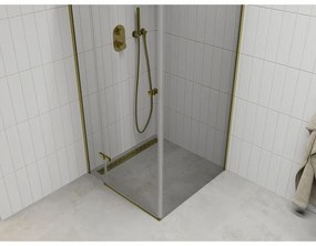 Mexen Roma sprchový kout 70x70cm, 6mm sklo, zlatý profil-čiré sklo, 854-070-070-50-00
