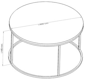 Konferenční stolek STARTIS 80x45 cm černá