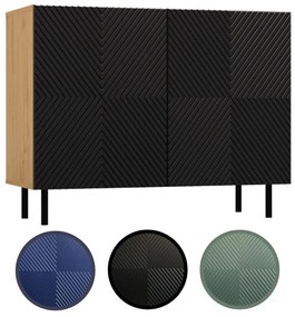 Komoda KAMA 100 cm dub artisan/černá