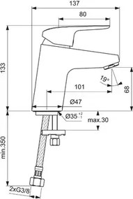 Ideal Standard CeraFlex - Umyvadlová baterie | chrom