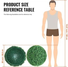 Umělé topiary Zimostráz, 50,8 cm vysoký (2 kusy)