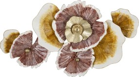 Nástěnná kovová dekorace Clow 92,1 cm hnědo-zlatá