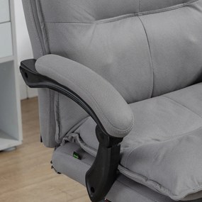 Kancelářská židle Vinsetto s masážní funkcí, výškově nastavitelná kancelářská židle, ergonomická židle k PC v tmavě šedé barvě pro pohodlí v kanceláři